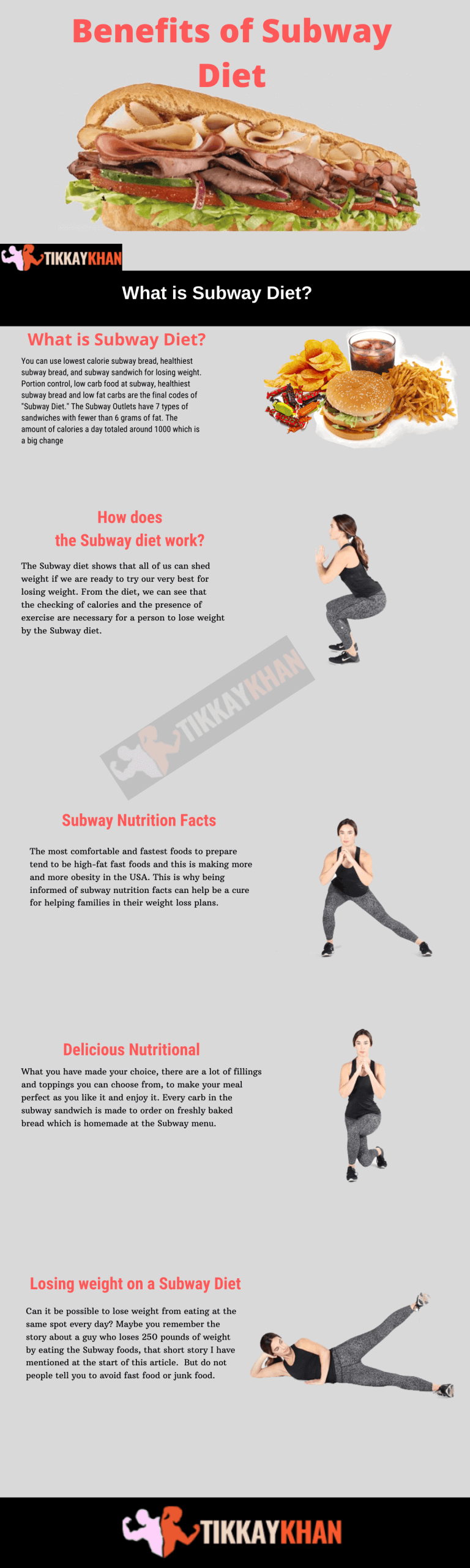 Benefits of Subway Diet in 2024 : Tikkay Khan